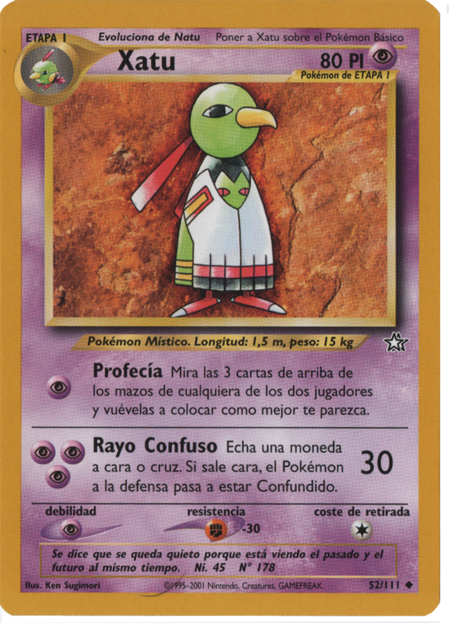 Xatu (Neo Génesis TCG) - WikiDex, la enciclopedia Pokémon
