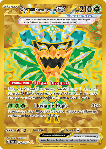 Ogerpon Máscara Turquesa ex (Mascarada Crepuscular TCG) - WikiDex, la ...