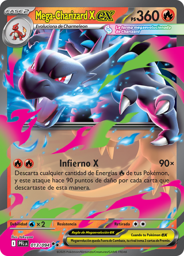 Mega-Charizard X ex (Fuegos Fantasmales TCG) - WikiDex, la enciclopedia ...
