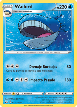 Wailord (Cenit Supremo TCG) - WikiDex, la enciclopedia Pokémon