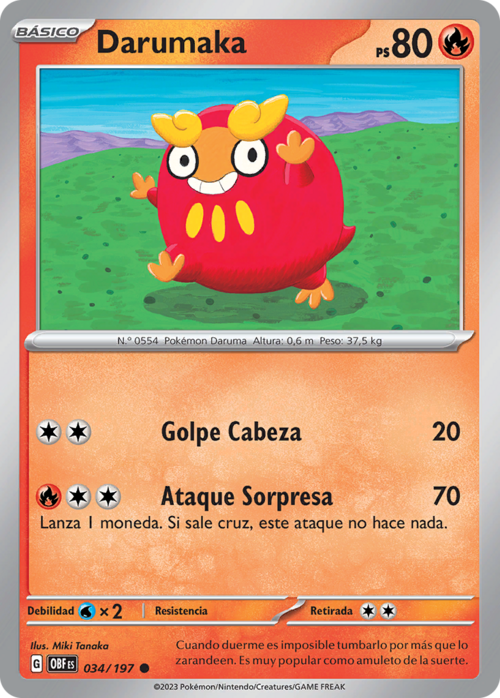 Darumaka (Llamas Obsidianas TCG) - WikiDex, la enciclopedia Pokémon