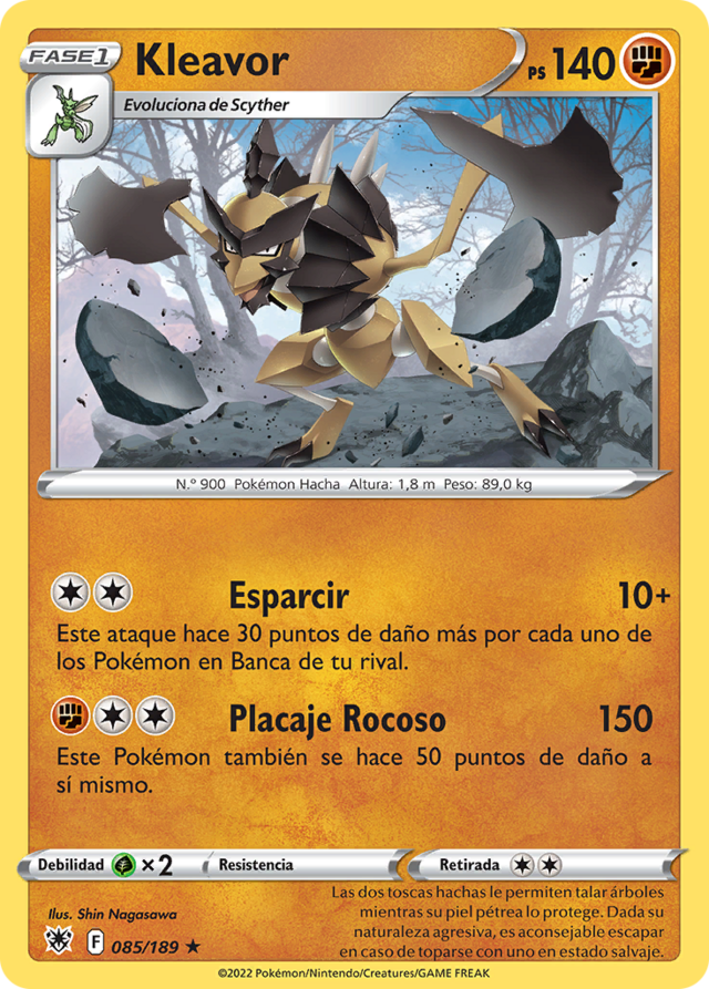Kleavor (Resplandor Astral 85 TCG) - WikiDex, la enciclopedia Pokémon