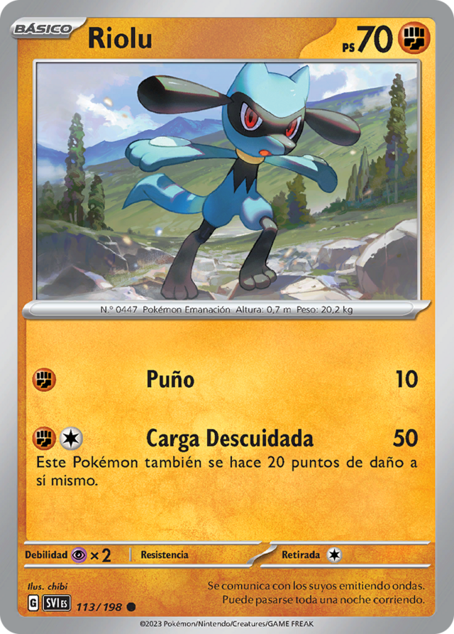 Riolu (Escarlata y Púrpura 113 TCG) - WikiDex, la enciclopedia Pokémon