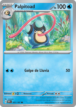 Palpitoad (Llamas Obsidianas TCG) - WikiDex, la enciclopedia Pokémon