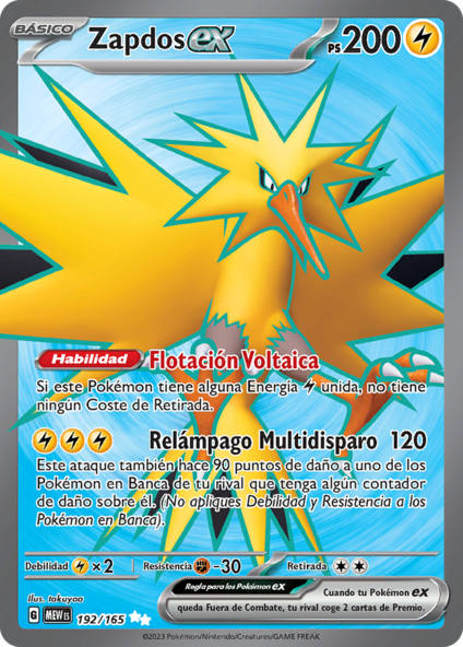 Zapdos ex (151 TCG) - WikiDex, la enciclopedia Pokémon