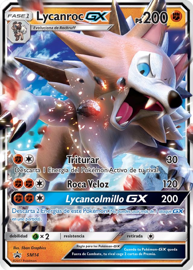 Lycanroc-GX (SM Promo 14 TCG) - WikiDex, la enciclopedia Pokémon