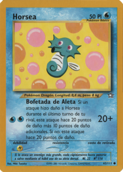 Horsea (Neo Génesis TCG) - WikiDex, la enciclopedia Pokémon