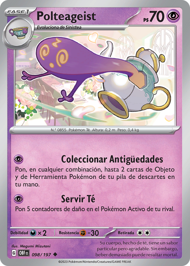 Polteageist (Llamas Obsidianas TCG) - WikiDex, la enciclopedia Pokémon