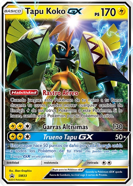 Tapu Koko-GX (Albor de Guardianes TCG) - WikiDex, la enciclopedia Pokémon
