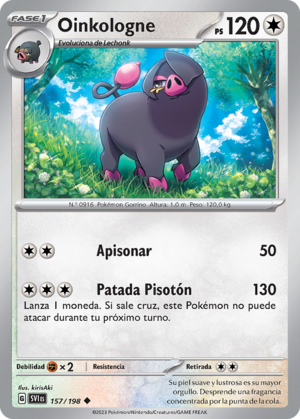 Lechonk (Escarlata y Púrpura 154 TCG) - WikiDex, la enciclopedia Pokémon