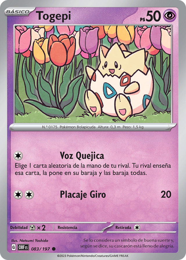Togepi (Llamas Obsidianas TCG) - WikiDex, la enciclopedia Pokémon