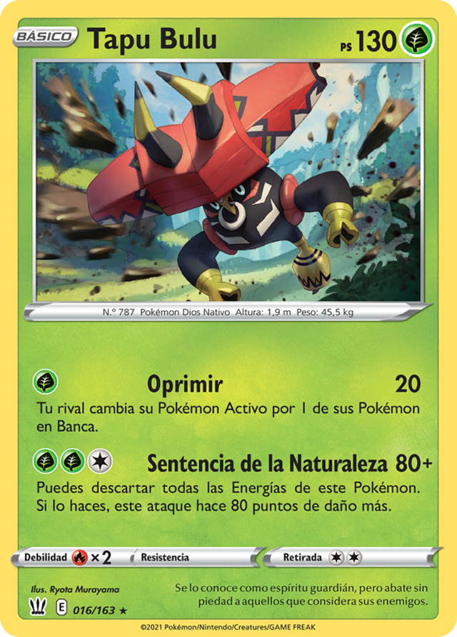 Tapu Bulu (Estilos de Combate TCG) - WikiDex, la enciclopedia Pokémon