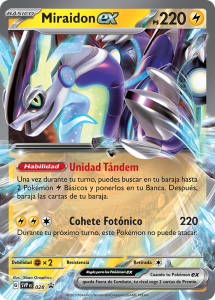 Miraidon ex (Escarlata y Púrpura TCG) - WikiDex, la enciclopedia Pokémon