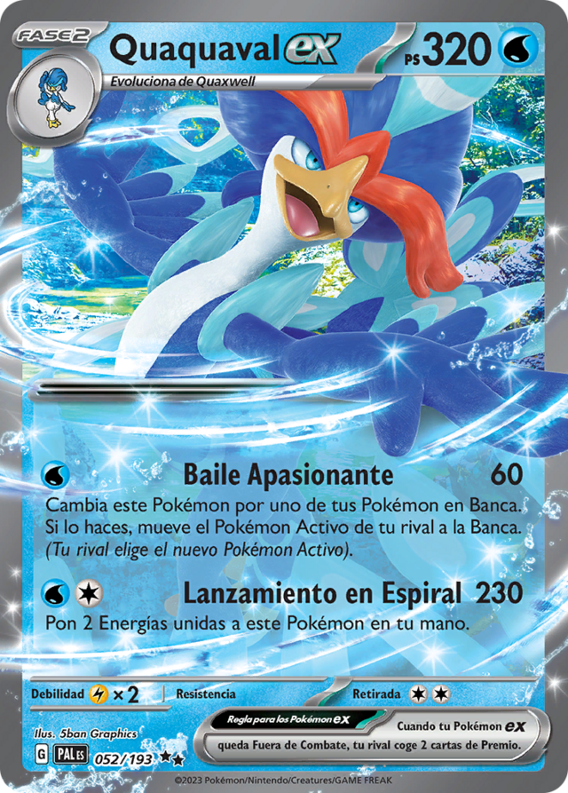 Quaquaval ex (Evoluciones en Paldea TCG) - WikiDex, la enciclopedia Pokémon