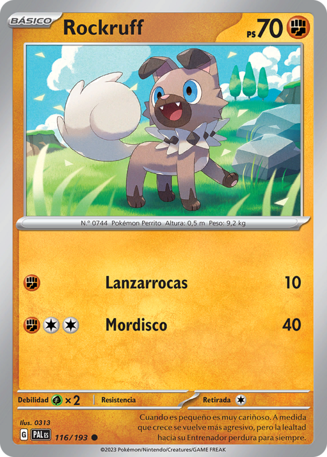 Rockruff (Evoluciones en Paldea TCG) - WikiDex, la enciclopedia Pokémon