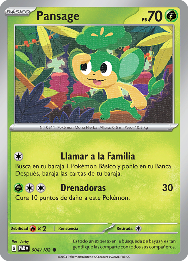 Pansage (Brecha Paradójica TCG) - WikiDex, la enciclopedia Pokémon