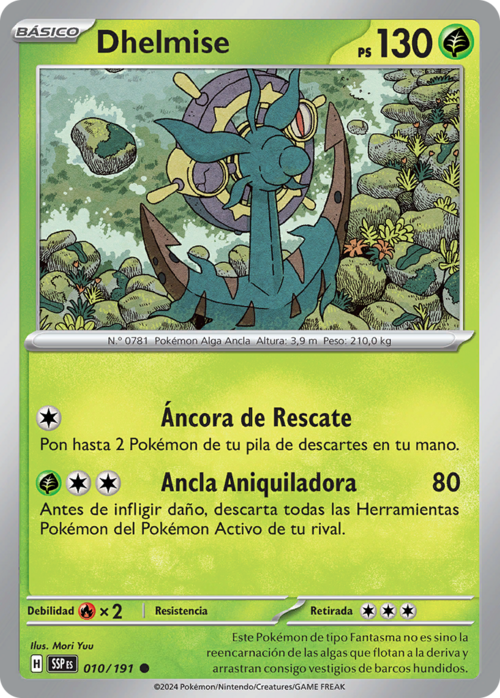 Dhelmise (Chispas Fulgurantes TCG) - WikiDex, la enciclopedia Pokémon