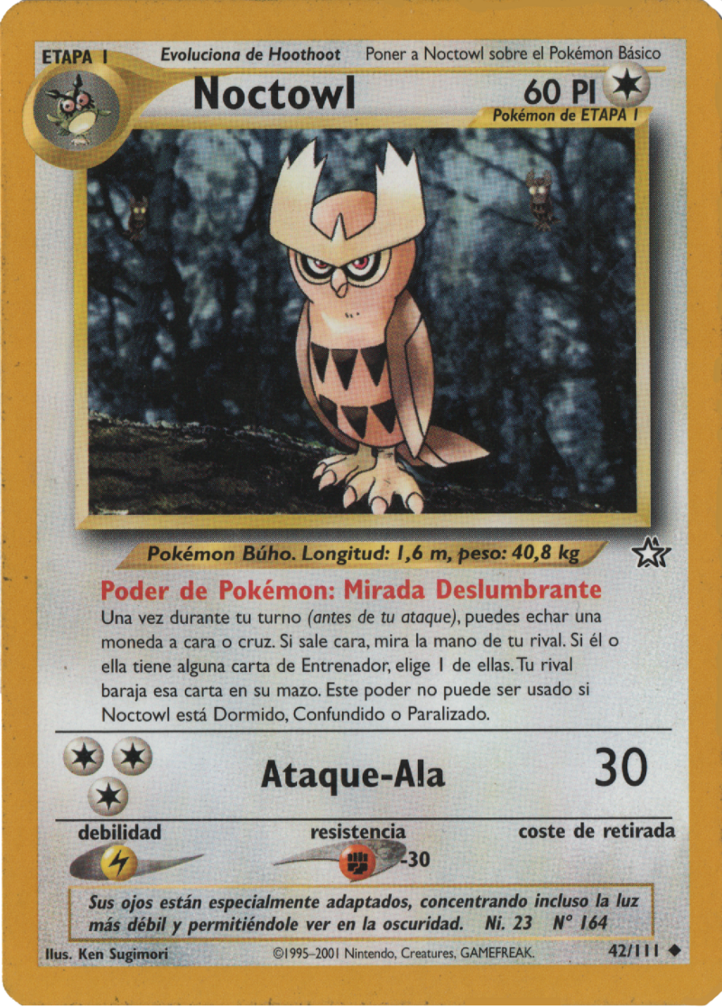 Noctowl (Neo Génesis TCG) - WikiDex, la enciclopedia Pokémon