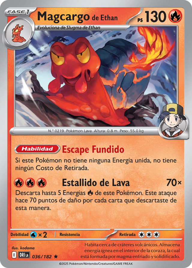 Magcargo de Ethan (Rivales Predestinados TCG)/Magcargo de Eco (Rivales ...