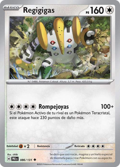 Regigigas (Evoluciones Prismáticas TCG) - WikiDex, la enciclopedia Pokémon