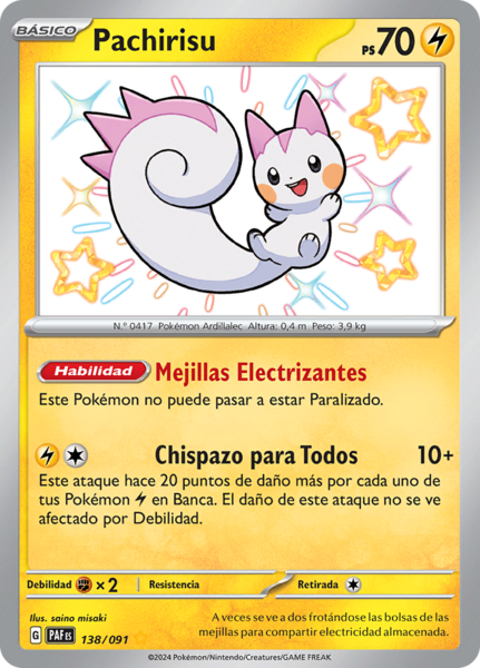 Pachirisu (Escarlata y Púrpura TCG) - WikiDex, la enciclopedia Pokémon