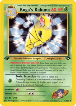 Koga's Kakuna (Gym Challenge TCG) - WikiDex, la enciclopedia Pokémon
