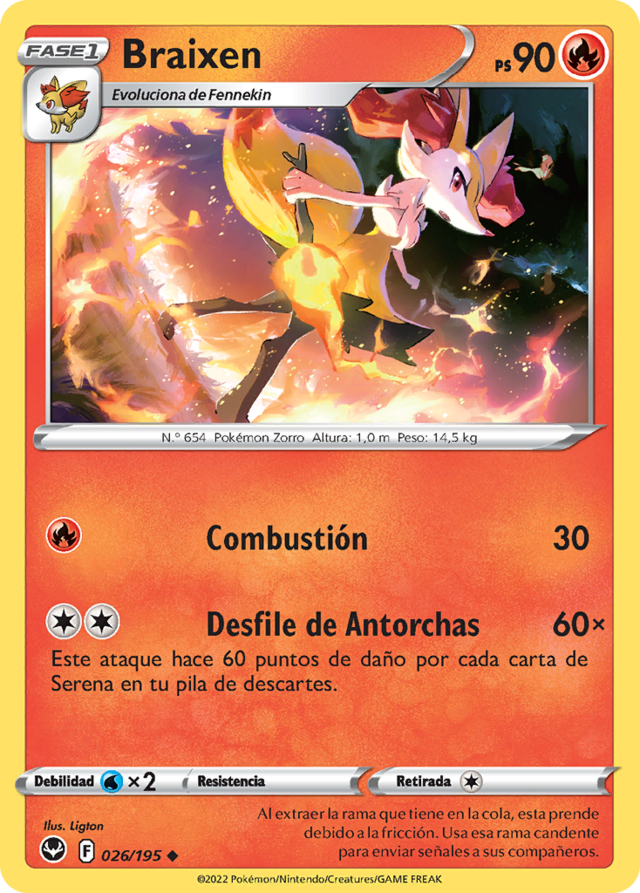 Braixen (Tempestad Plateada TCG) - WikiDex, la enciclopedia Pokémon