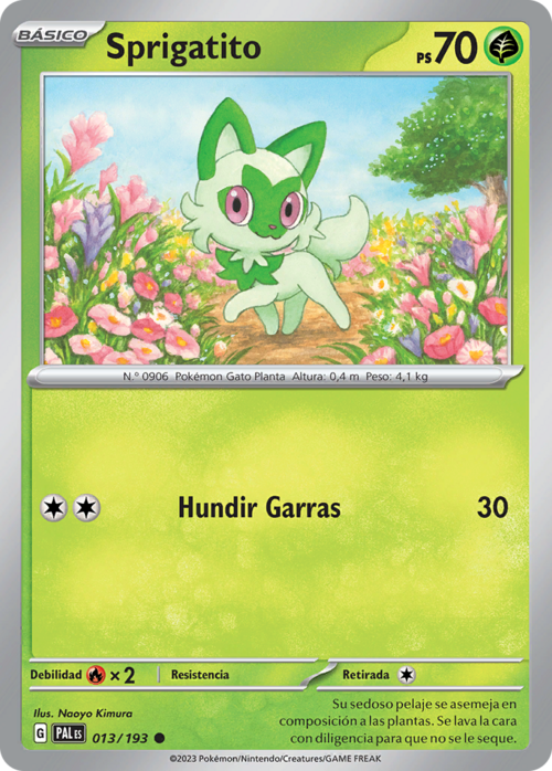 Sprigatito (Evoluciones en Paldea 13 TCG) - WikiDex, la enciclopedia ...
