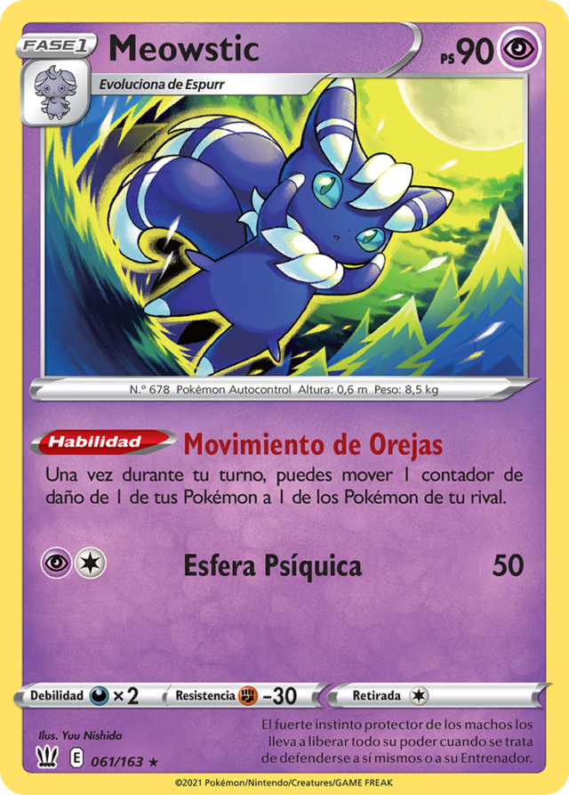 Meowstic (Estilos de Combate TCG) - WikiDex, la enciclopedia Pokémon