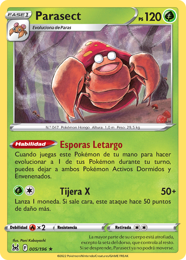 Parasect (Origen Perdido TCG) - WikiDex, la enciclopedia Pokémon