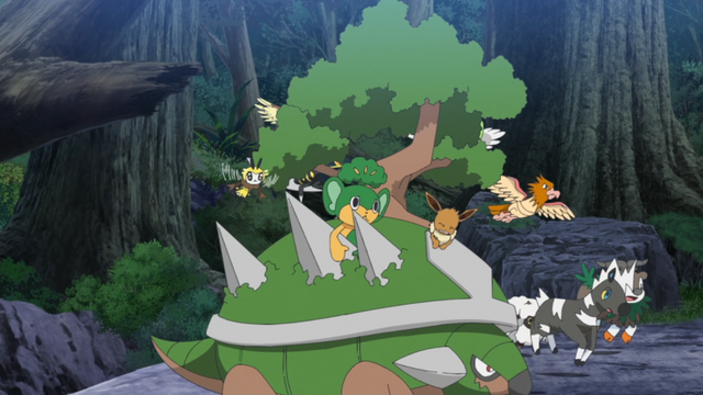 Archivo:EP1325 Pokémon huyendo de Laqua.png - WikiDex, la enciclopedia Pokémon