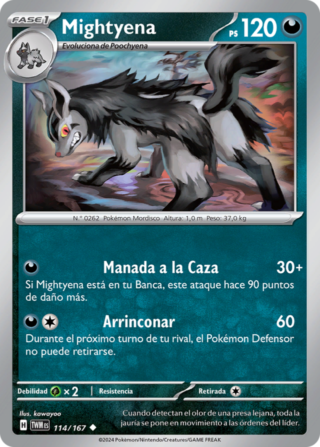 Mightyena (Mascarada Crepuscular TCG) - WikiDex, la enciclopedia Pokémon