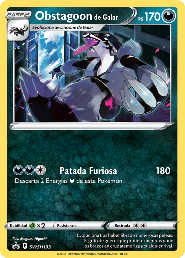 Obstagoon de Galar (SWSH Promo 193 TCG) - WikiDex, la enciclopedia Pokémon