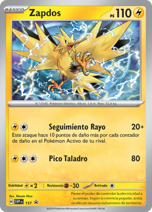 Zapdos (SV Promo 157 TCG) - WikiDex, la enciclopedia Pokémon
