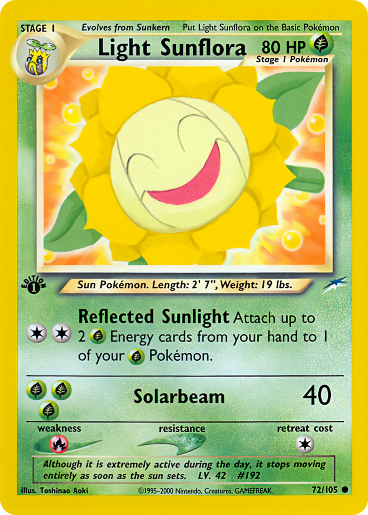 Light Sunflora (Neo Destiny TCG) - WikiDex, la enciclopedia Pokémon