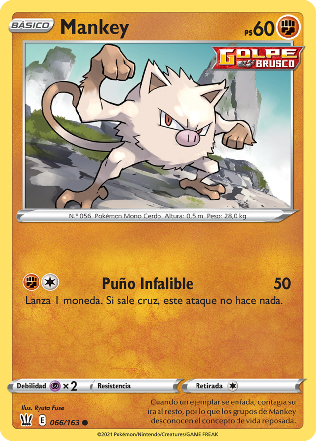 Mankey (Estilos de Combate TCG) - WikiDex, la enciclopedia Pokémon