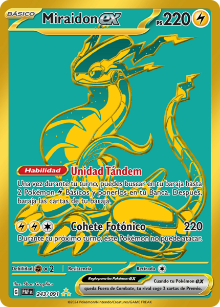 Miraidon ex (Escarlata y Púrpura TCG) - WikiDex, la enciclopedia Pokémon