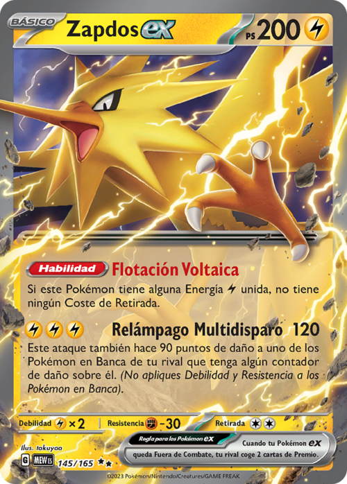 Zapdos ex (151 TCG) - WikiDex, la enciclopedia Pokémon