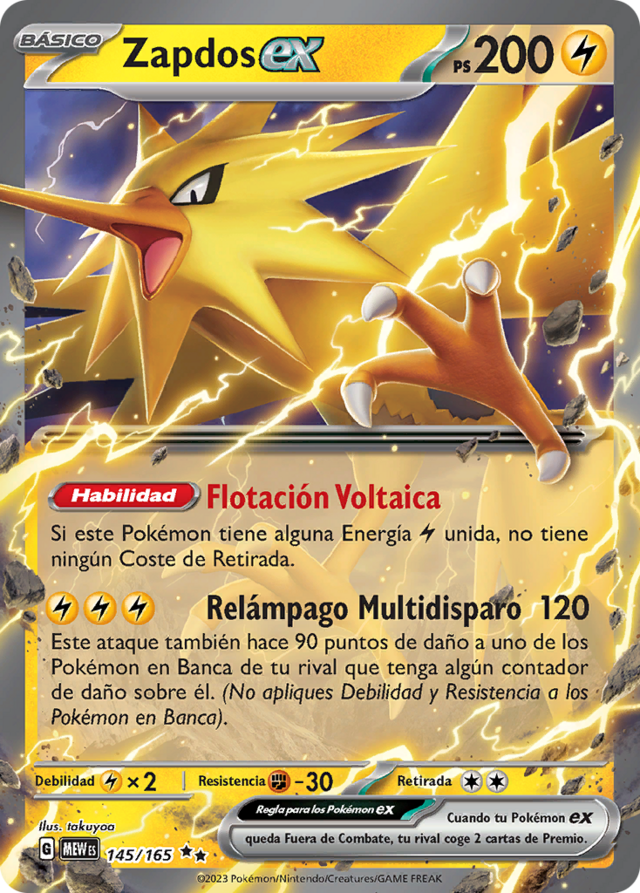Zapdos ex (151 TCG) - WikiDex, la enciclopedia Pokémon