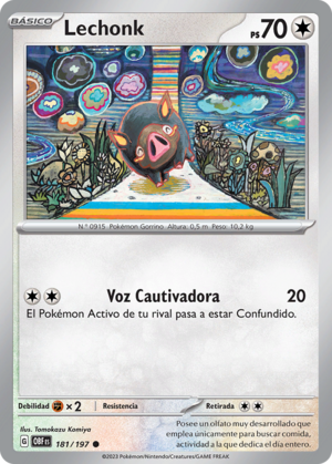 Lechonk (Llamas Obsidianas 180 TCG) - WikiDex, la enciclopedia Pokémon