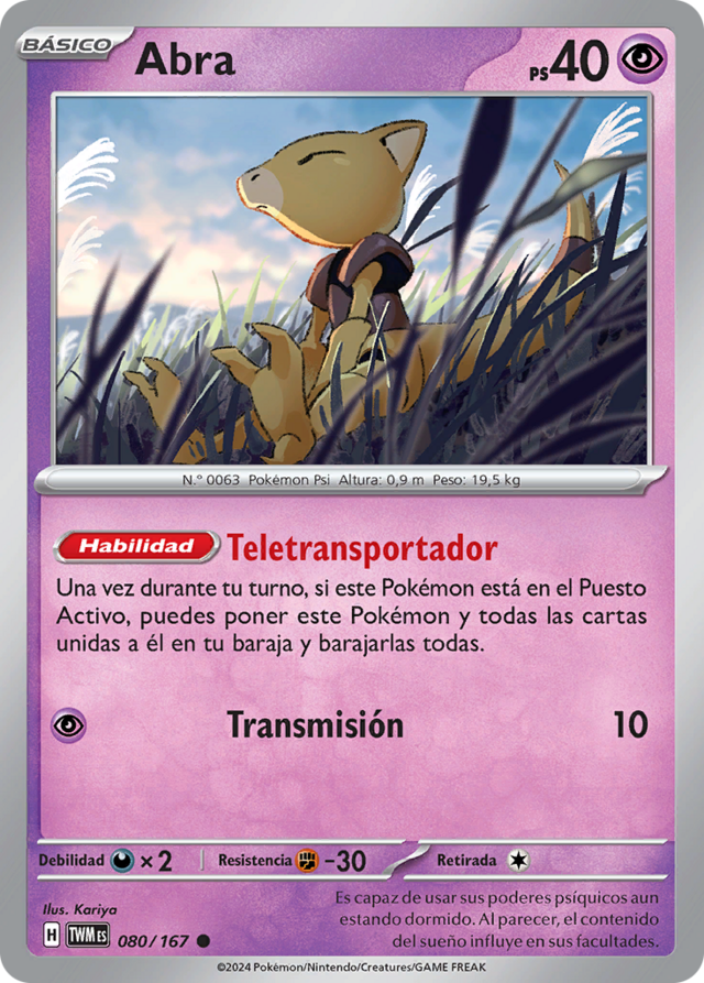 Abra (Mascarada Crepuscular TCG) - WikiDex, la enciclopedia Pokémon