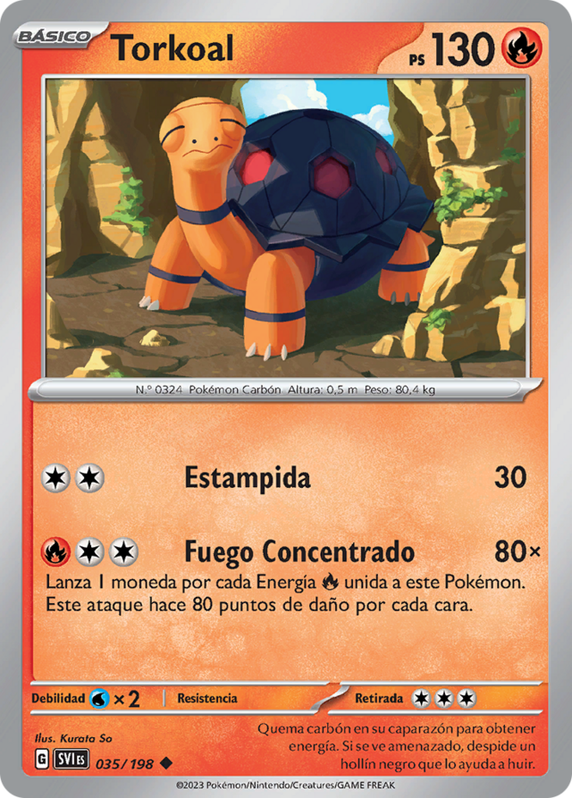 Torkoal (Escarlata y Púrpura TCG) - WikiDex, la enciclopedia Pokémon