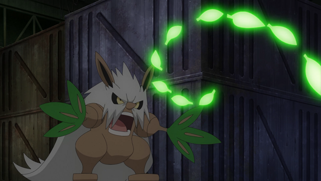 Archivo:EP1199 Shiftry usando hoja afilada.png - WikiDex, la enciclopedia Pokémon