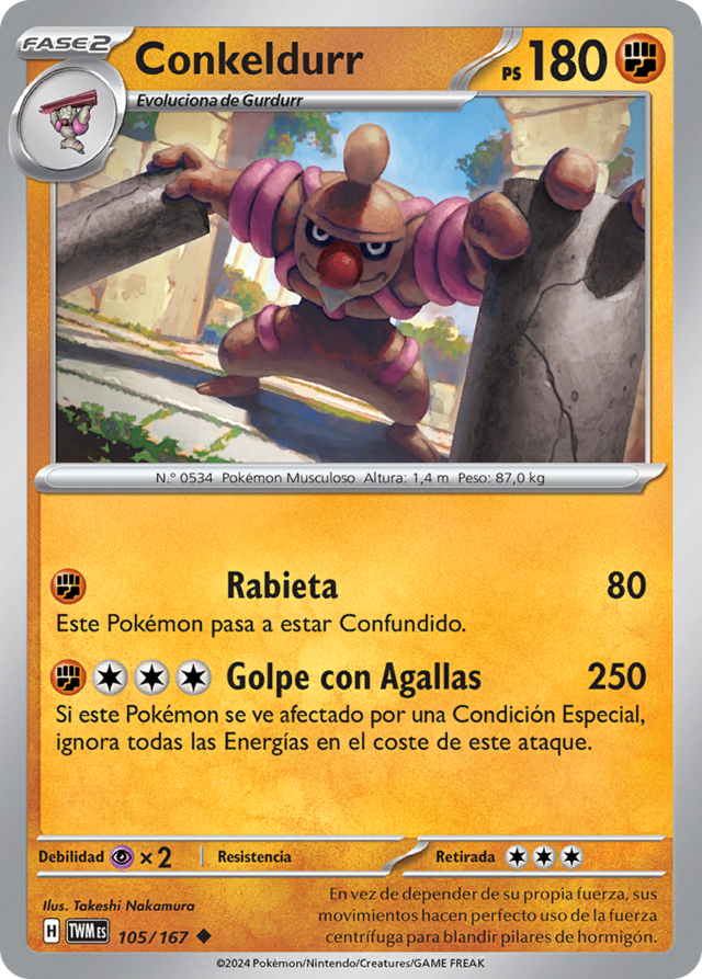 Conkeldurr (Mascarada Crepuscular TCG) - WikiDex, la enciclopedia Pokémon