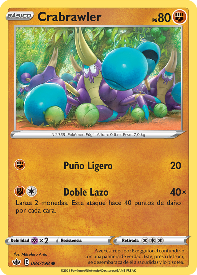 Crabrawler (Reinado Escalofriante TCG) - WikiDex, la enciclopedia Pokémon