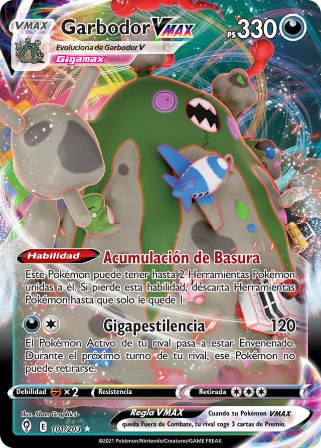 Garbodor VMAX (Cielos Evolutivos TCG) - WikiDex, la enciclopedia Pokémon