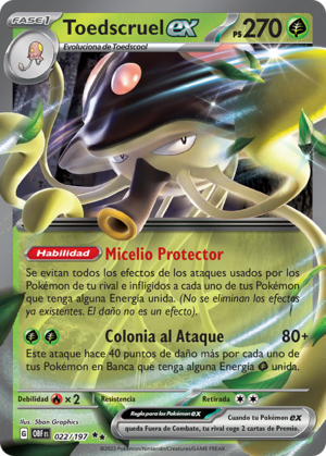 Toedscool (Llamas Obsidianas TCG) - WikiDex, la enciclopedia Pokémon