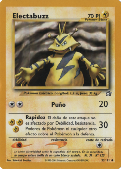 Electabuzz (Neo Génesis TCG) - WikiDex, la enciclopedia Pokémon