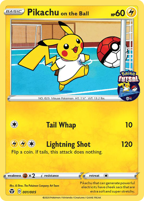 Pikachu on the Ball (Pokémon Futsal TCG) - WikiDex, la enciclopedia Pokémon