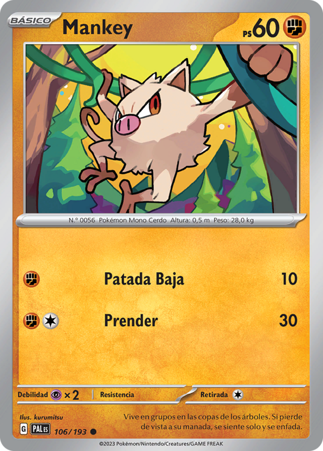 Mankey (Evoluciones en Paldea TCG) - WikiDex, la enciclopedia Pokémon